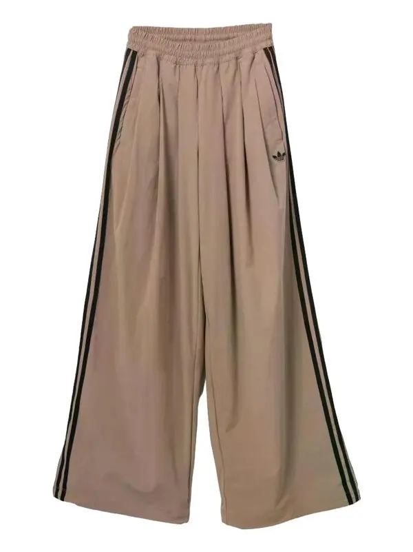 Adidas 3-stripes Wide Leg Track Pants - Neutrals