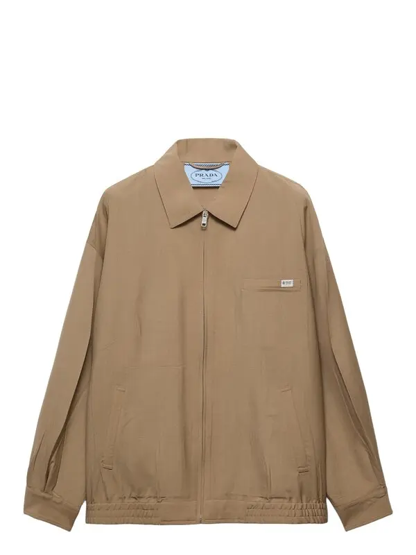 Prada Mohair Wool Blouson Jacket - Hazelnut