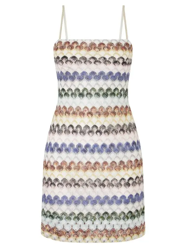 Missoni Metallic Crochet-knit Mini Dress - Multi