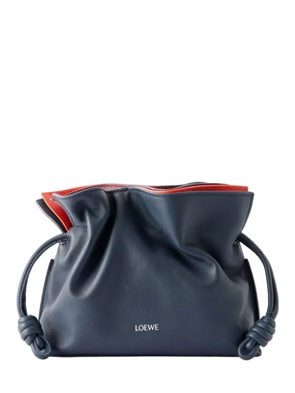 Loewe Flamenco Layers Mini Leather Clutch - Blue