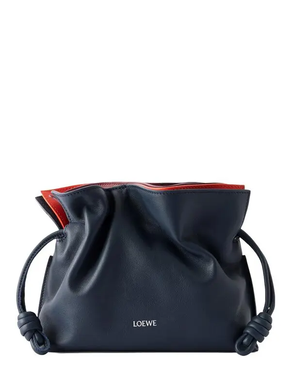 Loewe Flamenco Layers Mini Leather Clutch - Blue