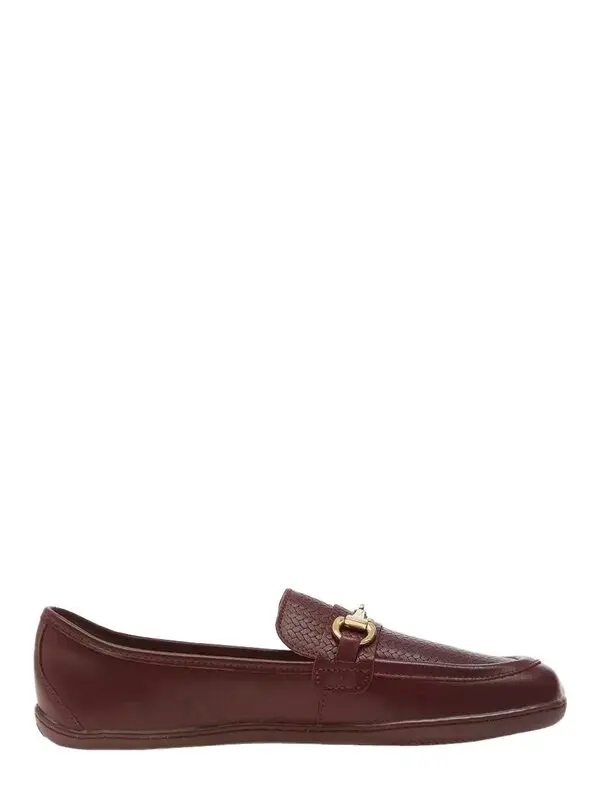 Be Lenka Horsebit Woven Detail Loafers - Red