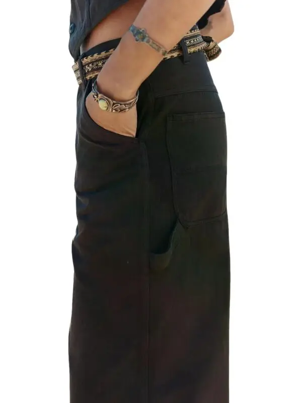 The Great. Mill Wide-leg Trousers - Black