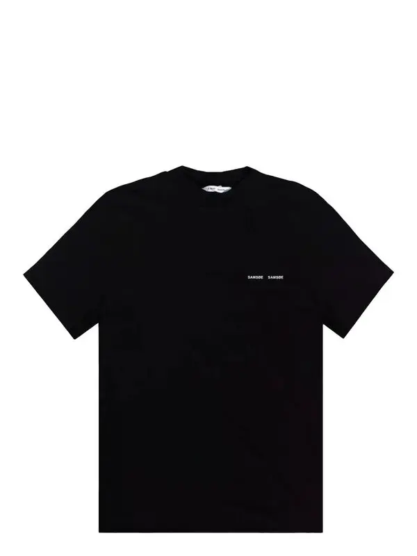 SAMSOE SAMSOE Logo-print Short-sleeve T-shirt - Black