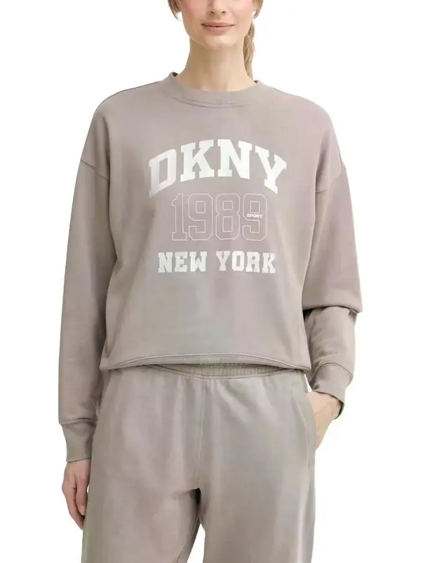 Dkny Logo Print Sweatshirt - Neutrals