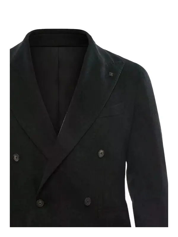 Tagliatore Peak-lapel Double-breasted Blazer - Black