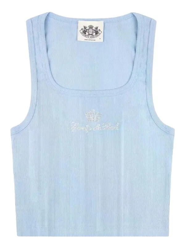 Juicy Couture R Ribbed-knit Top - Blue