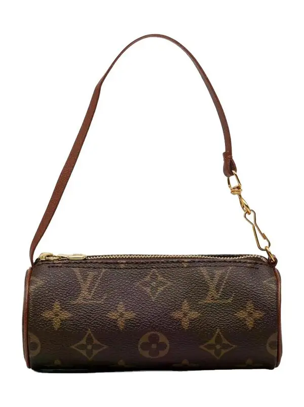LOUIS VUITTON Monogram Papillon Pochette Handbag - Brown