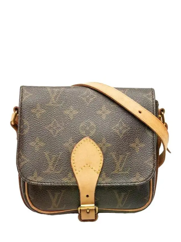 LOUIS VUITTON Monogram Cartouchiere Pm Crossbody Bag - Brown