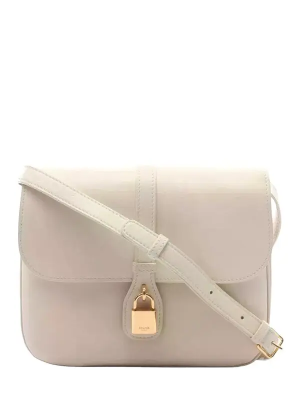 Celine Tabou Leather Crossbody Bag - White