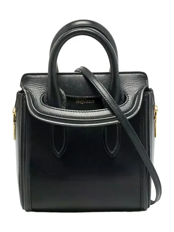 Alexander McQueen Heroine Leather Tote Bag - Black