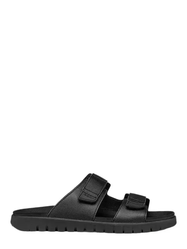 Geox Touch-strap Textured Sandals - Black