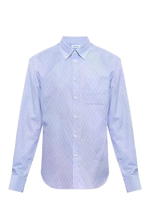FERRAGAMO Gancini Jacquard Shirt - Blue