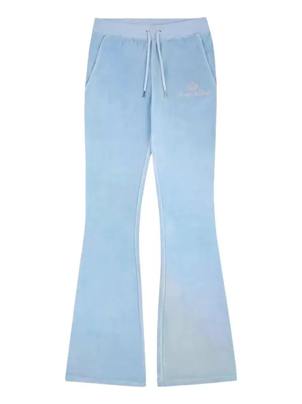 Juicy Couture X S&r Crystal-embellished Flared Trousers - Blue