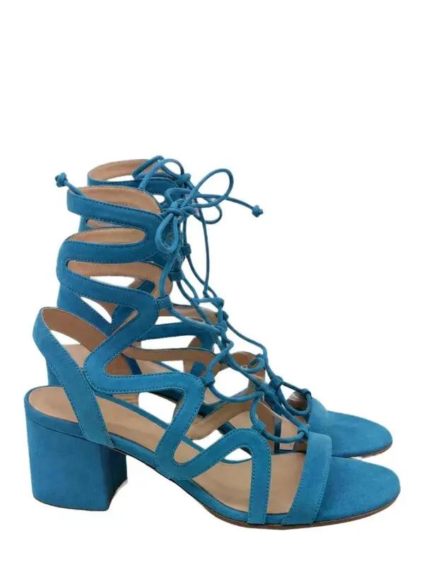 GIANVITO ROSSI Artemis Wrap Sandals - Blue