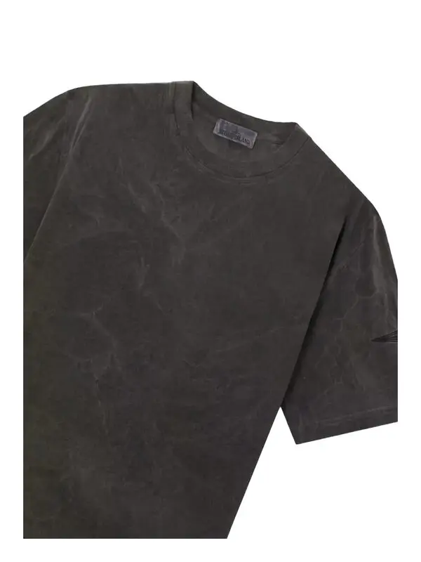 Stone Island Faded-effect Logo-patch T-shirt - Grey