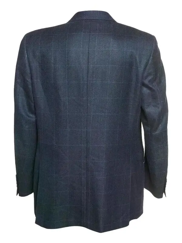 424 Check Single-breasted Blazer - Blue