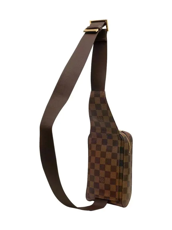 LOUIS VUITTON 2005 Damier Ebene Geronimos Crossbody Bag - Brown
