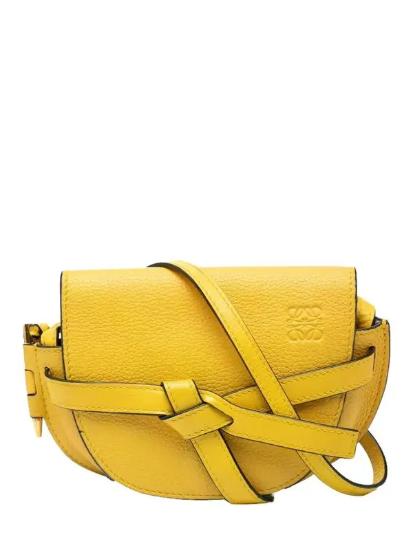 Loewe Leather Gate Crossbody Bag - Yellow