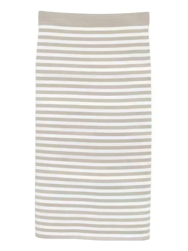 Max Mara Striped Pencil Skirt - Neutrals