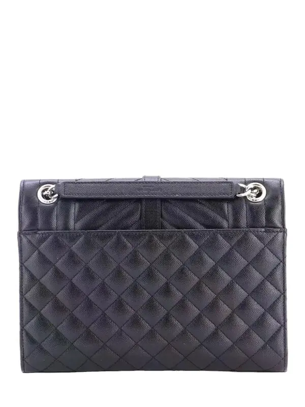 Saint Laurent Monogram Envelope Satchel - Black