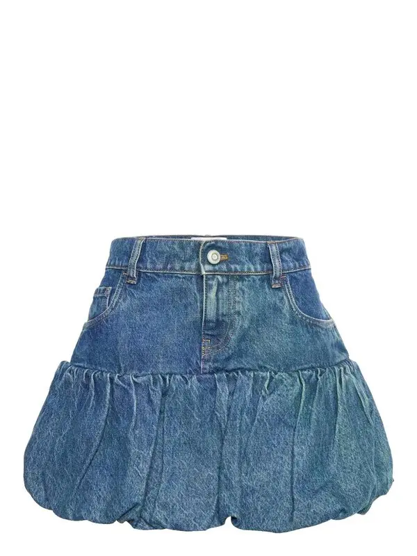 Coperni Bubble-hem Denim Skirt - Blue