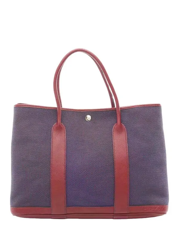 Hermès Toile Criss Cross Garden Party 36 Tote Bag - Blue