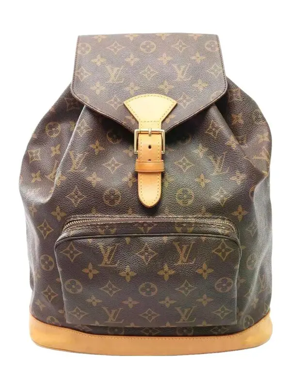 LOUIS VUITTON 1997 Monogram Montsouris Gm Backpack - Brown