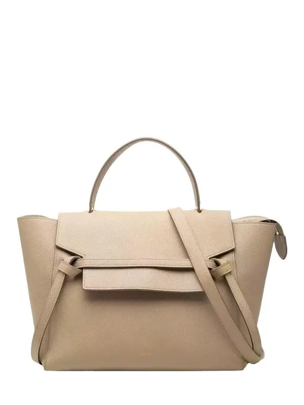 Celine Mini Grained Calfskin Belt Bag Satchel - Neutrals