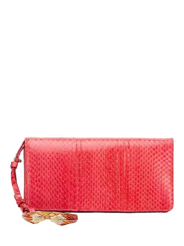 Roberto Cavalli Serpentine Bangle-handle Clutch Bag - Red