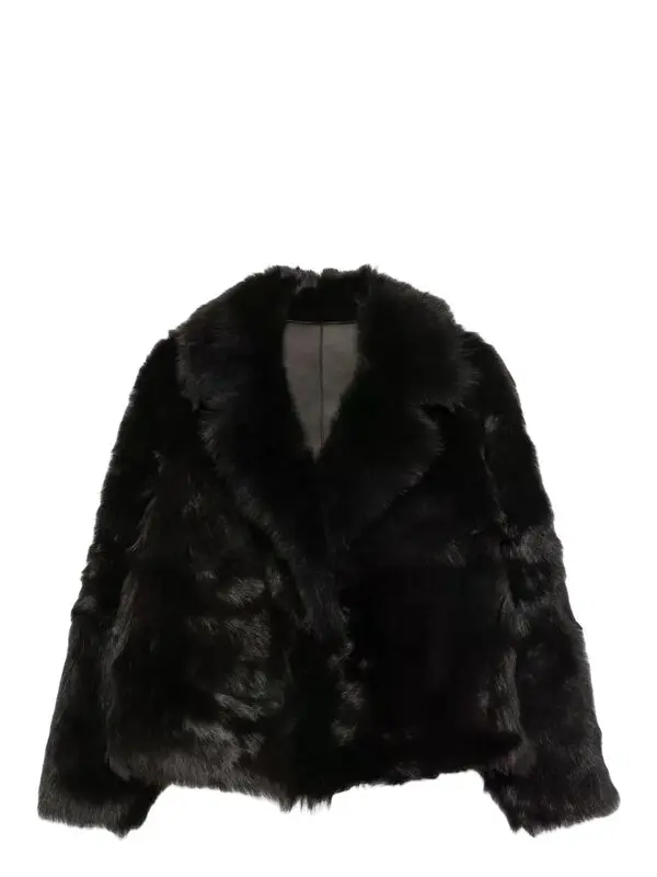 BLANCHA Long-sleeve Shearling Jacket - Brown