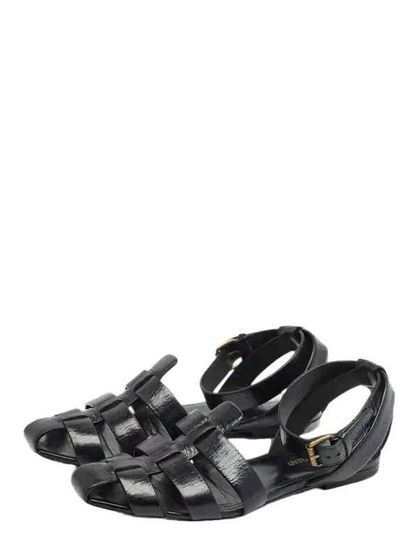 Saint Laurent Tribute Ankle Strap Sandals - Black