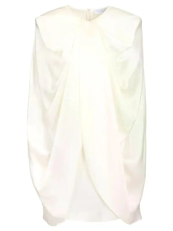 Stella McCartney Draped Cape Mini Dress - White