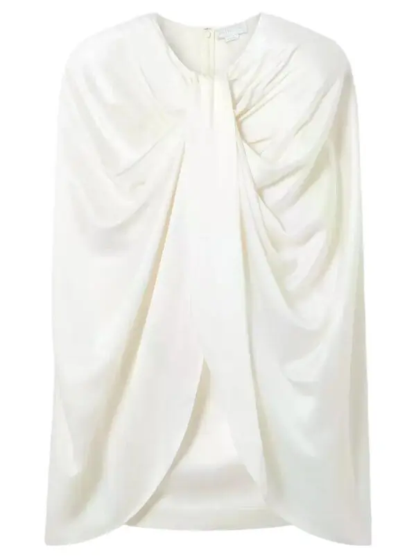 Stella McCartney Draped Cape Mini Dress - White
