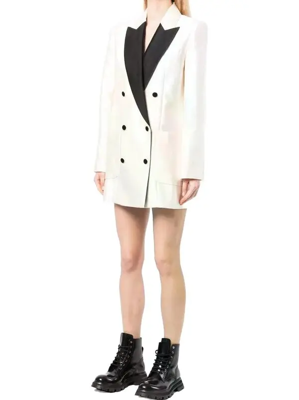 Zimmermann Dancer Tuxedo Mini Dress - Neutrals