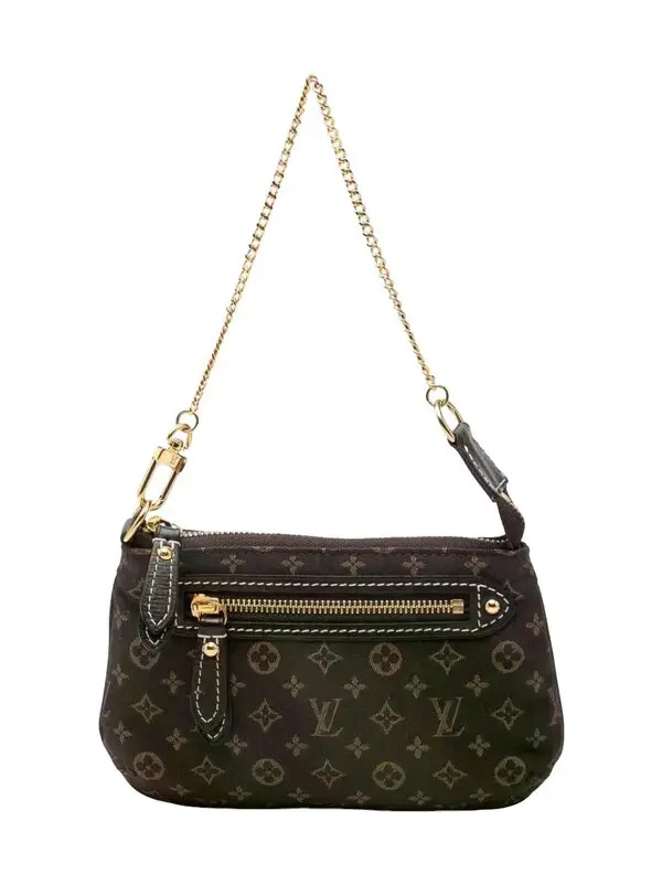 LOUIS VUITTON Monogram Mini Lin Mini Pochette Accessoires Handbag - Brown