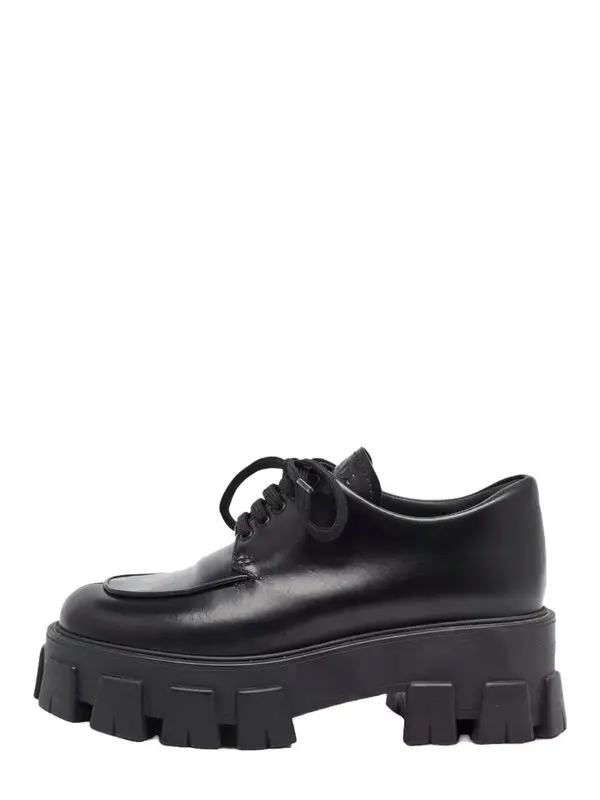 Prada Monolith Derby Shoes - Black
