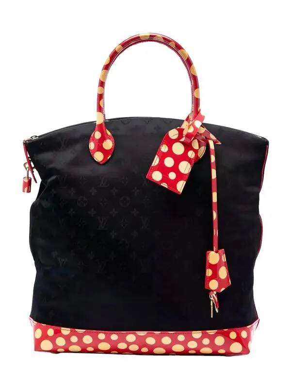 LOUIS VUITTON Yayoi Kusama Dots Infinity Monogram Lockit Vertical Mm Handbag - Black
