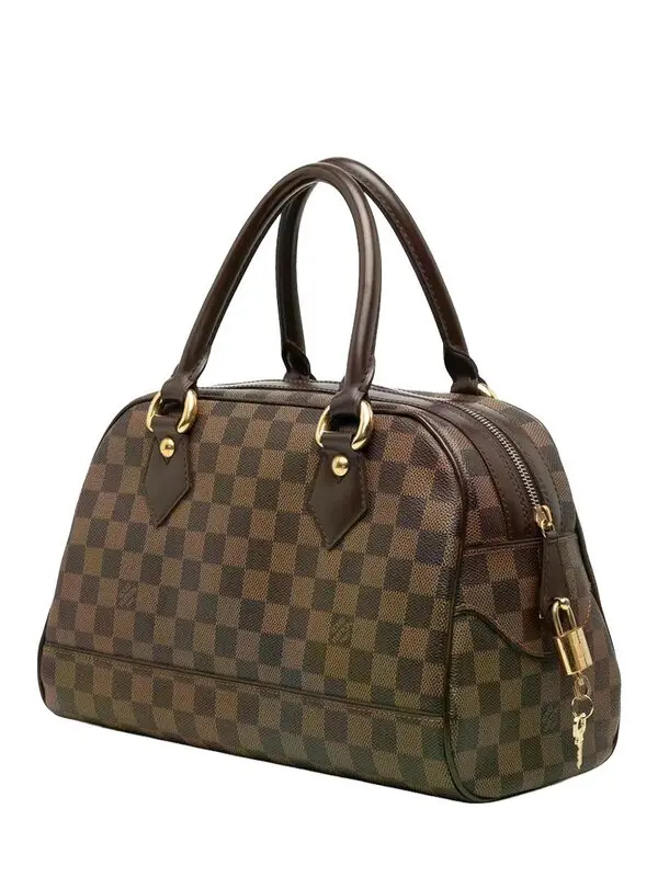 LOUIS VUITTON Damier Ebene Duomo Handbag - Brown