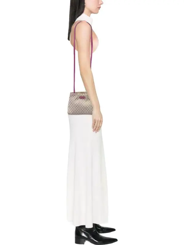 Celine Macadam Canvas Kisslock Crossbody Bag - Neutrals