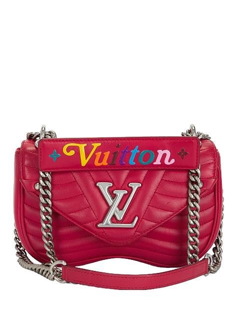 FWRD RENEW Louis Vuitton New Wave Chain Pm Shoulder Bag - Red