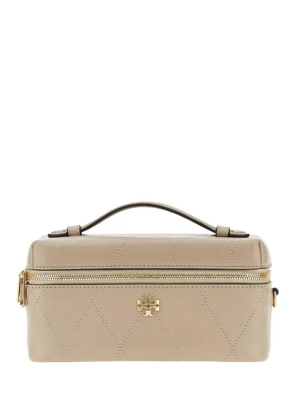Tory Burch Charlie Quilted Vanity Case - Grey