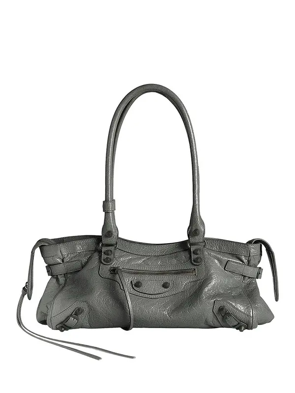 Balenciaga Lambskin Le City East-west Shoulder Bag - Grey