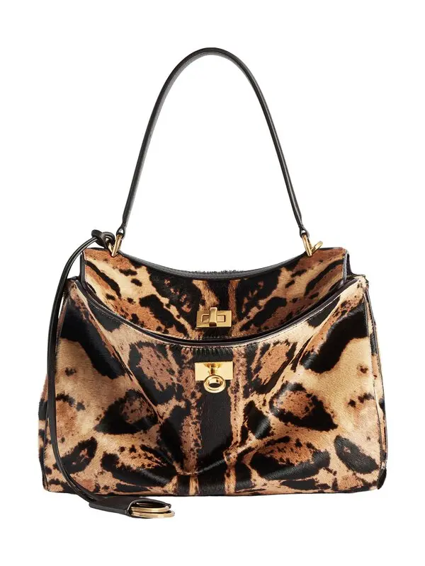 Balenciaga Rodeo Top-handle Bag In Pony Hair - Pink