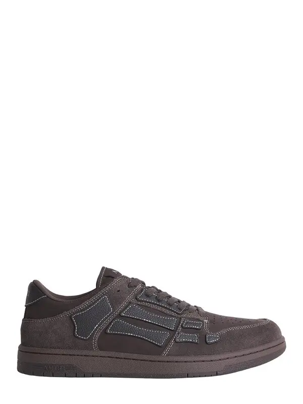 Amiri Skel Top Low Sneakers In Suede - Brown