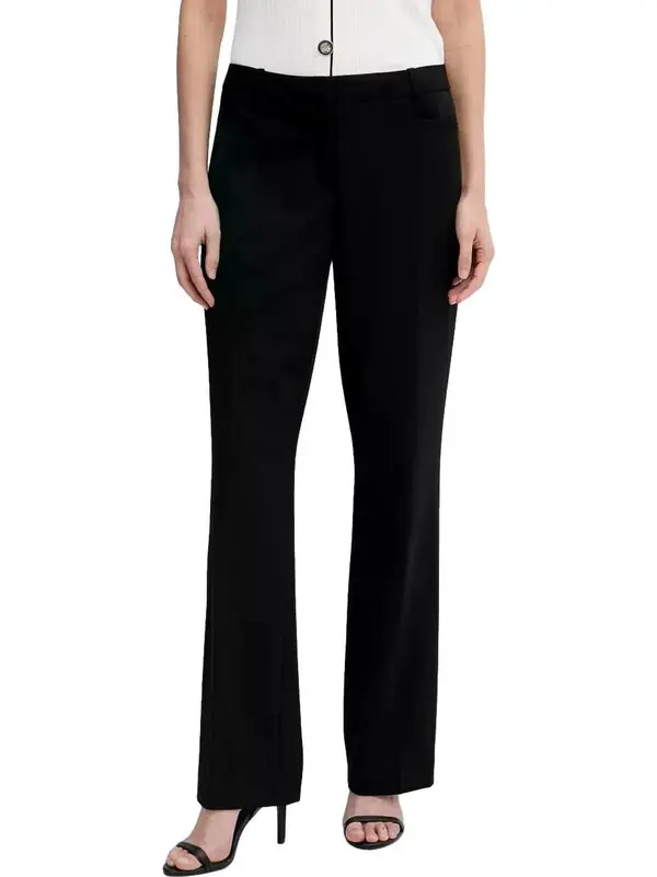 Dkny Pressed-crease Tailored Trousers - Black
