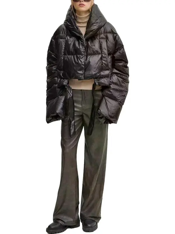 MMC STUDIO Quilted Hooded Jacket - Black