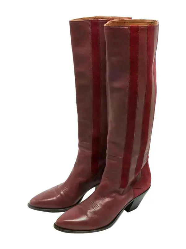 GOLDEN GOOSE Pointed Toe Knee-length Boots - Red