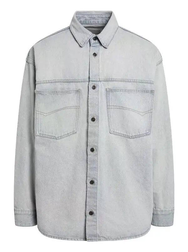 Balenciaga Chest-pocket Denim Shirt - Blue
