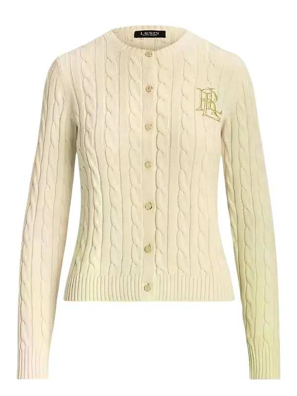 Ralph Lauren Cable-knit Cotton Cardigan - Neutrals